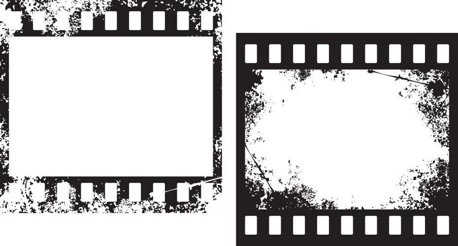 Grunge film frame Royalty Free Vector Image - VectorStock