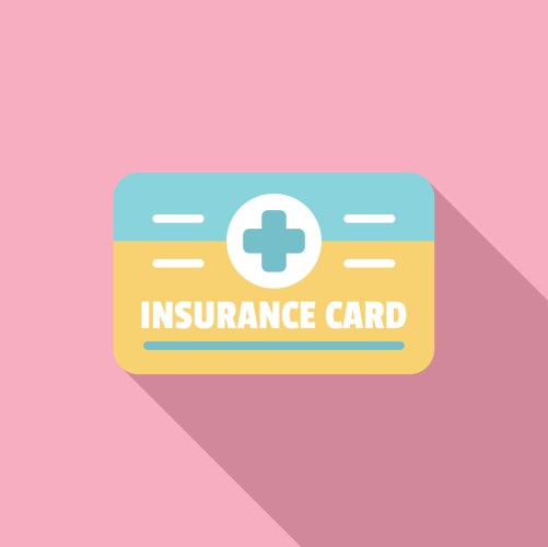 Insurance card icon representing health coverage Vector Image