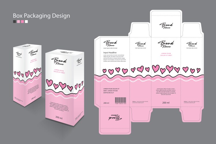 Box packaging design Royalty Free Vector Image
