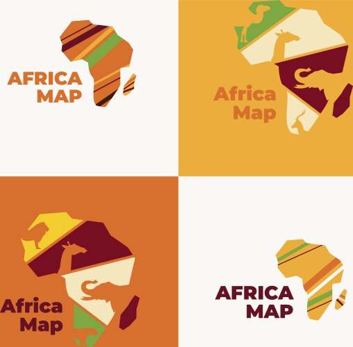Africa map logo Royalty Free Vector Image - VectorStock