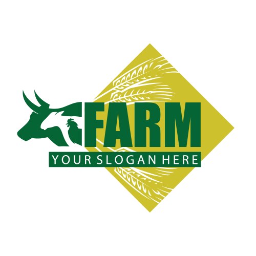 Farm animals label Royalty Free Vector Image - VectorStock