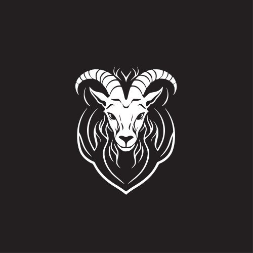 Modern goat gangster head mascot logo Royalty Free Vector