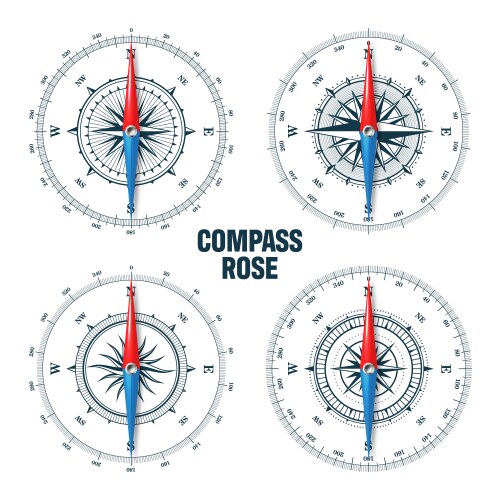 Marine theme compass Royalty Free Vector Image