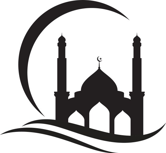 Kabah islamic graphic design template isolated Vector Image