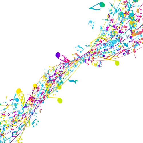 Musical flow vibrant color music soundwave Vector Image