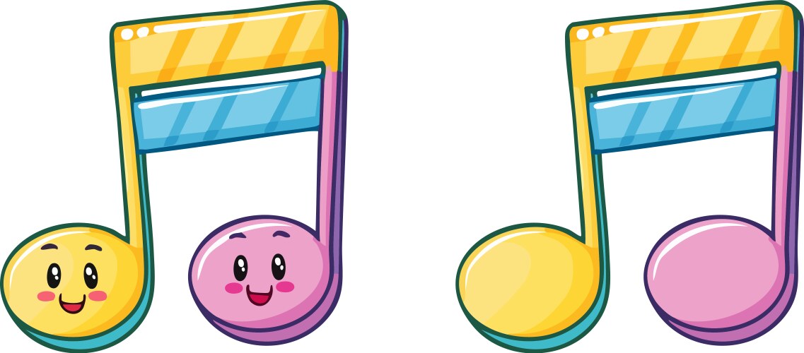 Cartoon musical note Royalty Free Vector Image