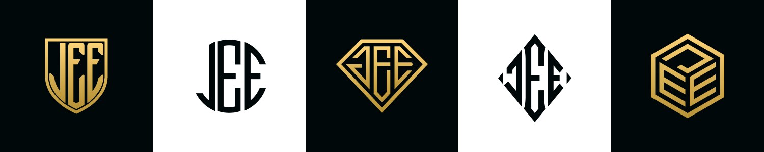 Initial letters jri logo designs bundle Royalty Free Vector