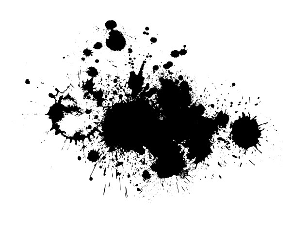 Abstract black blot object hand drawing not ai Vector Image
