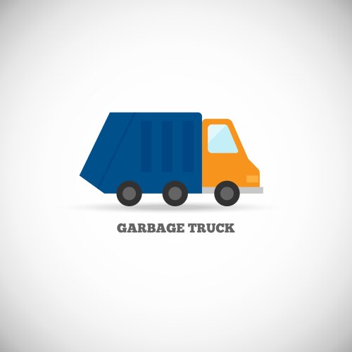 Dump truck flat icon Royalty Free Vector Image