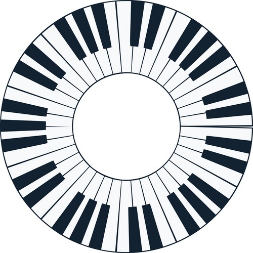 Music logo piano smile icon simple style Vector Image