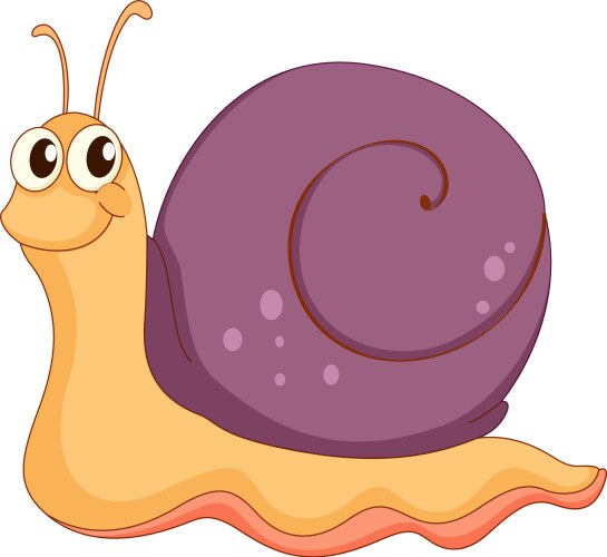 Cute snail cartoon Royalty Free Vector Image - VectorStock