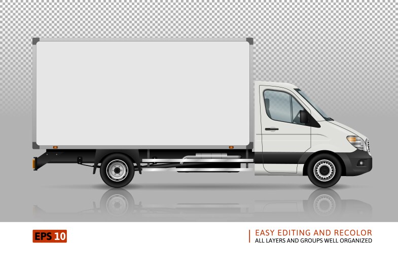 Delivery truck template Royalty Free Vector Image