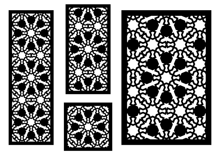 Arabic islamic decorative wall screen panel Vector Image