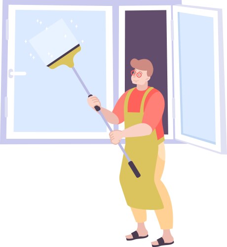 Window cleaning icon housekeeping symbol Vector Image