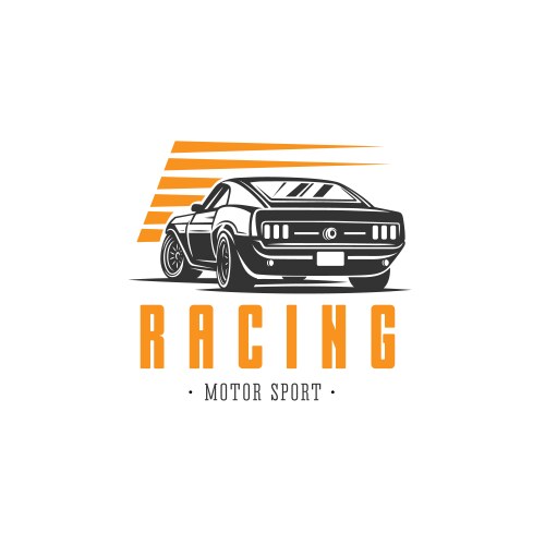 Sports stripes car stickers black color racing Vector Image