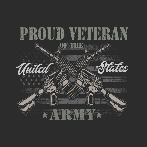 American veteran army world war Royalty Free Vector Image