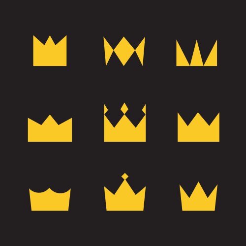 Royal gold corona on black background Royalty Free Vector