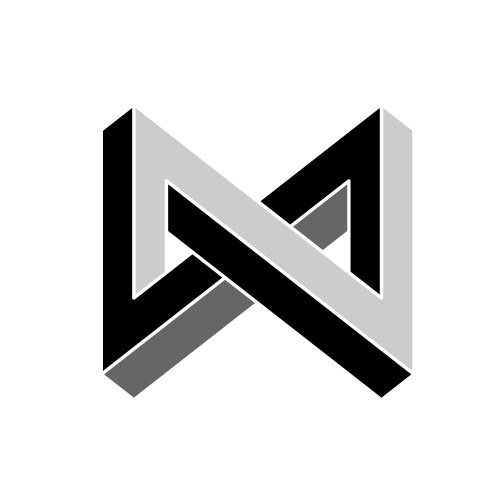 Impossible geometry shape optical illusion line Vector Image