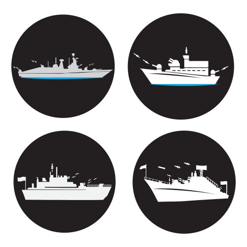 Battleship symbol design Royalty Free Vector Image