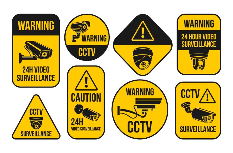 Cctv Warning Vector Images (over 7,300)