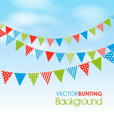 Bunting colorful flags Royalty Free Vector Image
