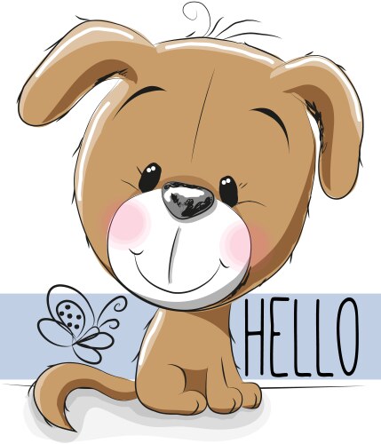 Square dog cartoon Royalty Free Vector Image - VectorStock