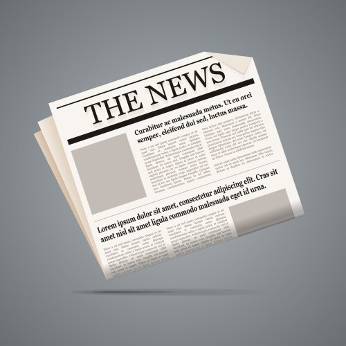 Morning newspaper wood background poster Vector Image