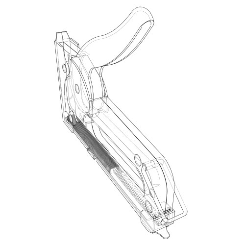 Outline construction stapler Royalty Free Vector Image