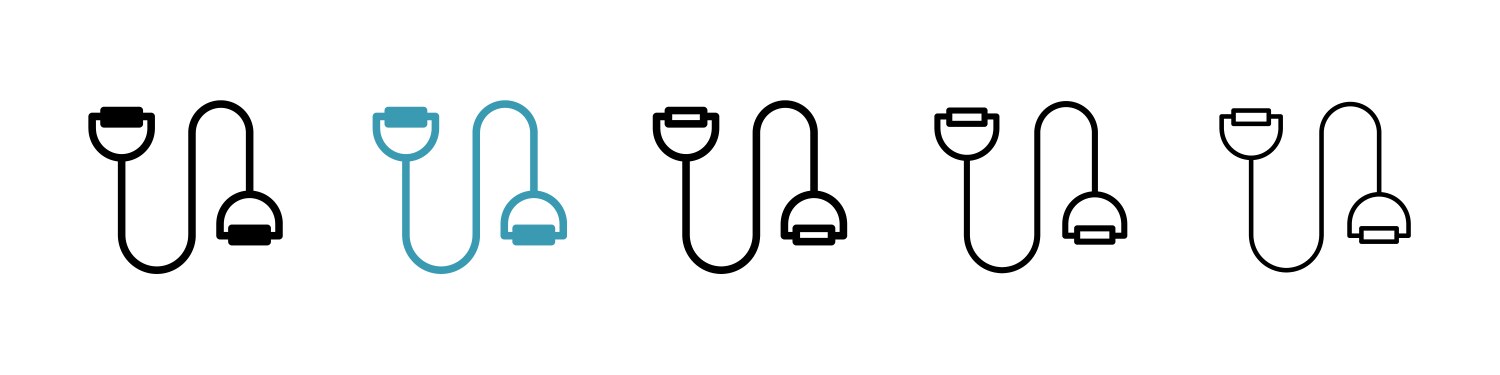 Exercise bands icon set on white background Vector Image