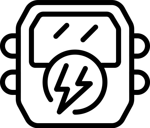 Modern electric meter measuring power consumption Vector Image
