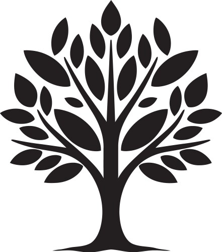 Natures mark tree plantation symbol in black Vector Image