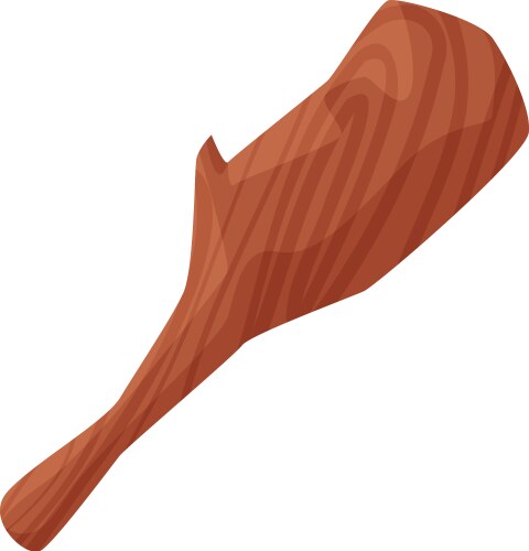 Caveman hitting rock with wooden club Royalty Free Vector