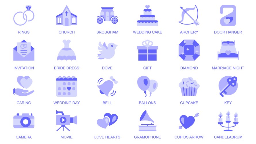 Startup web icons set in duotone flat design pack Vector Image
