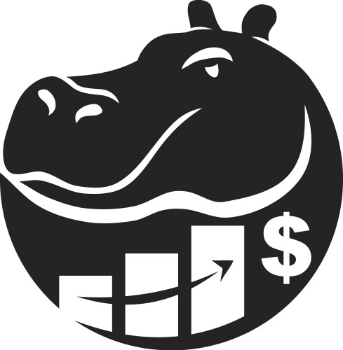 Hippo logo template isolated brand identity Vector Image