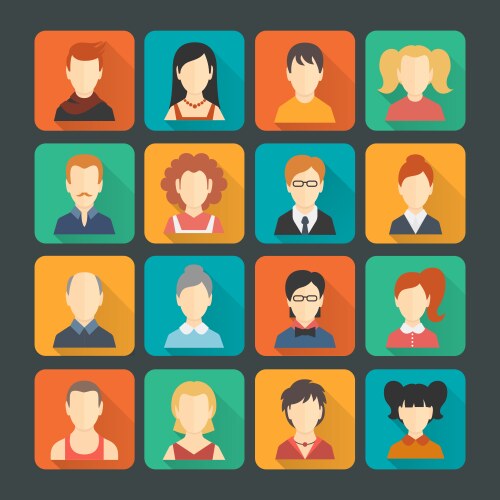 Woman Avatar Set Vector Images (over 38,000)