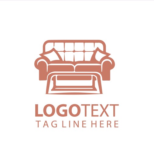 Furniture sofa logo Royalty Free Vector Image - VectorStock