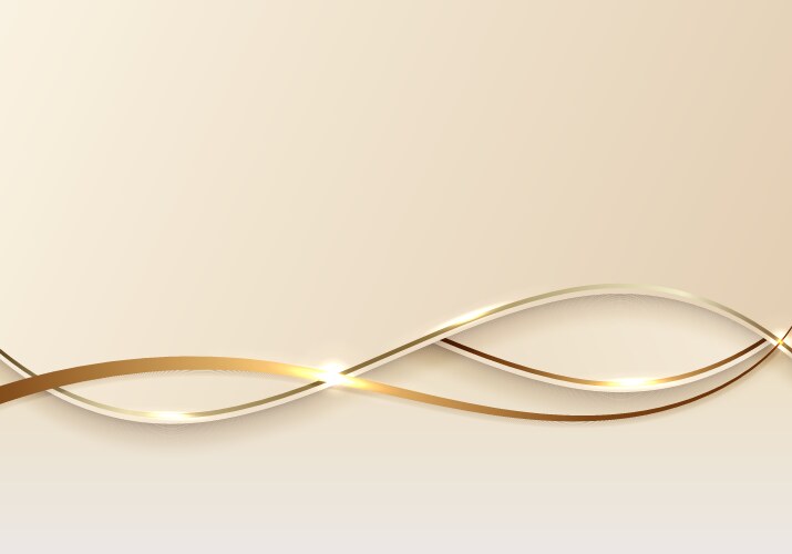 Abstract soft gold waved shapes background Vector Image
