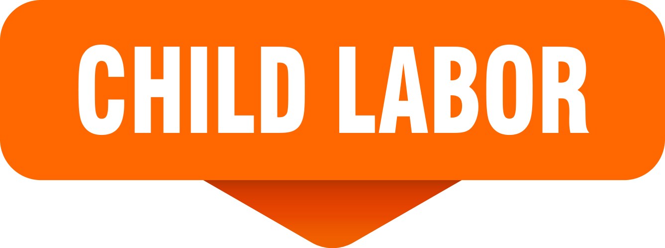 Child labor sticker sign Royalty Free Vector Image