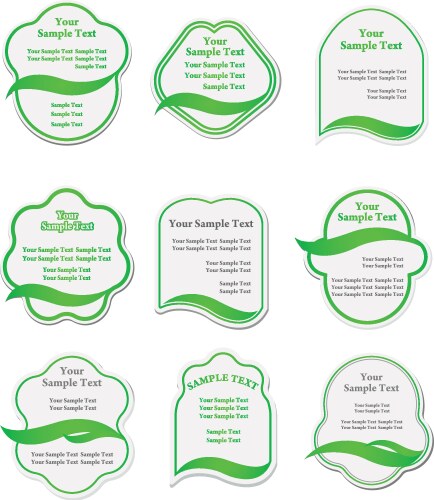 Various labels graphic Royalty Free Vector Image