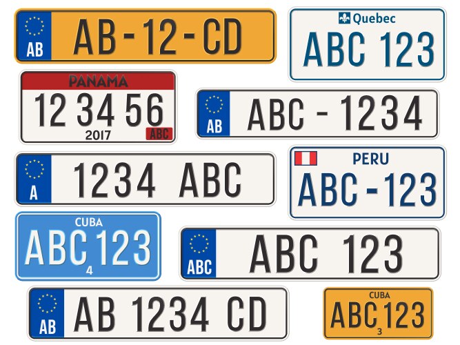 Car Number Plate Template Vector Images (over 170)