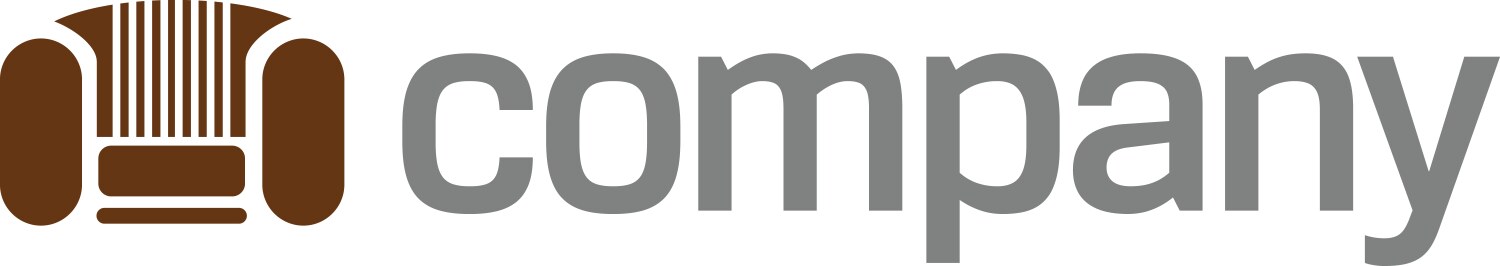 Sofa logo furniture company Royalty Free Vector Image