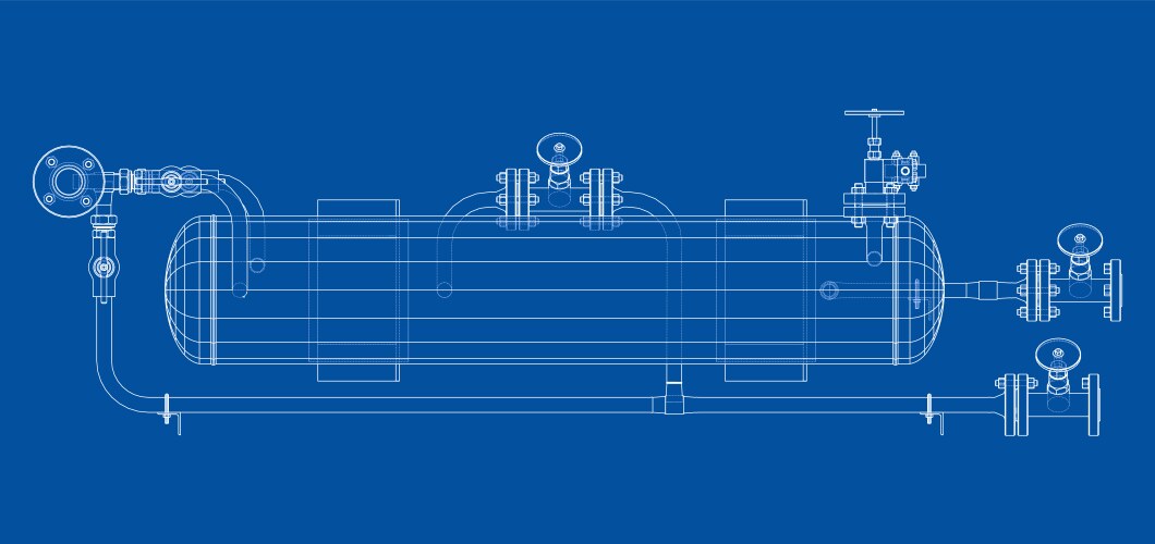 Industrial tank mixer Royalty Free Vector Image