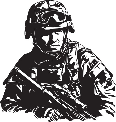 Stealth sentinel black insignia for soldiers Vector Image