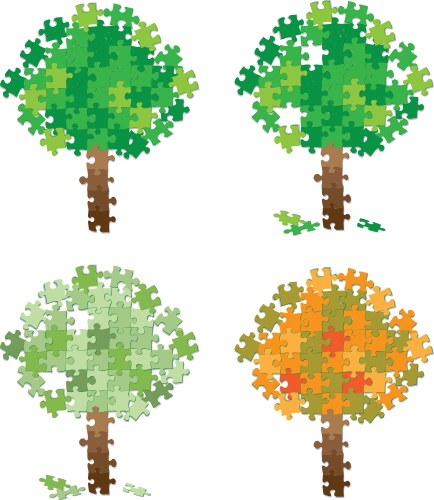 Puzzle Tree Vector Images (over 3,600)