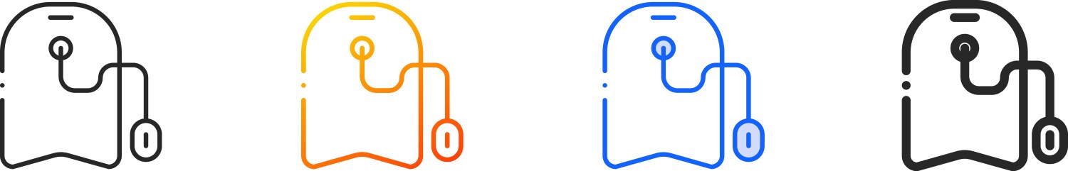 Board iconthin linear gradient blue stroke Vector Image