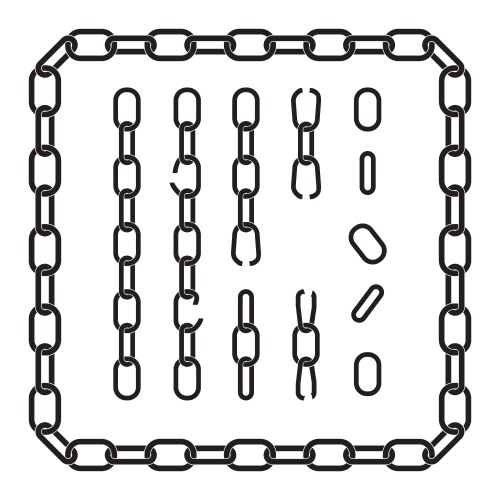 Hand broken chains Royalty Free Vector Image - VectorStock
