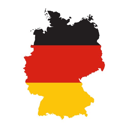 Germany map icon geography blank concept isolated Vector Image
