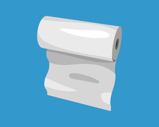 Textile roll icon paper tube design for kitchen Vector Image