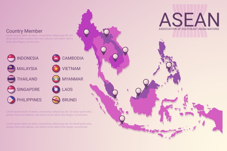 Asean map Vector Images & Graphics for Commercial Use | VectorStock