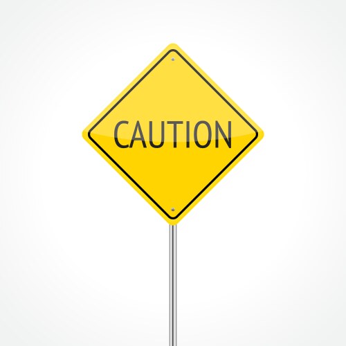 Traffic signal caution Royalty Free Vector Image